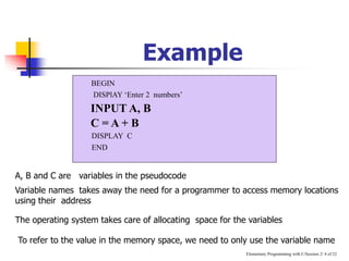 work.ppt it describes about programming fundamentals | PPT