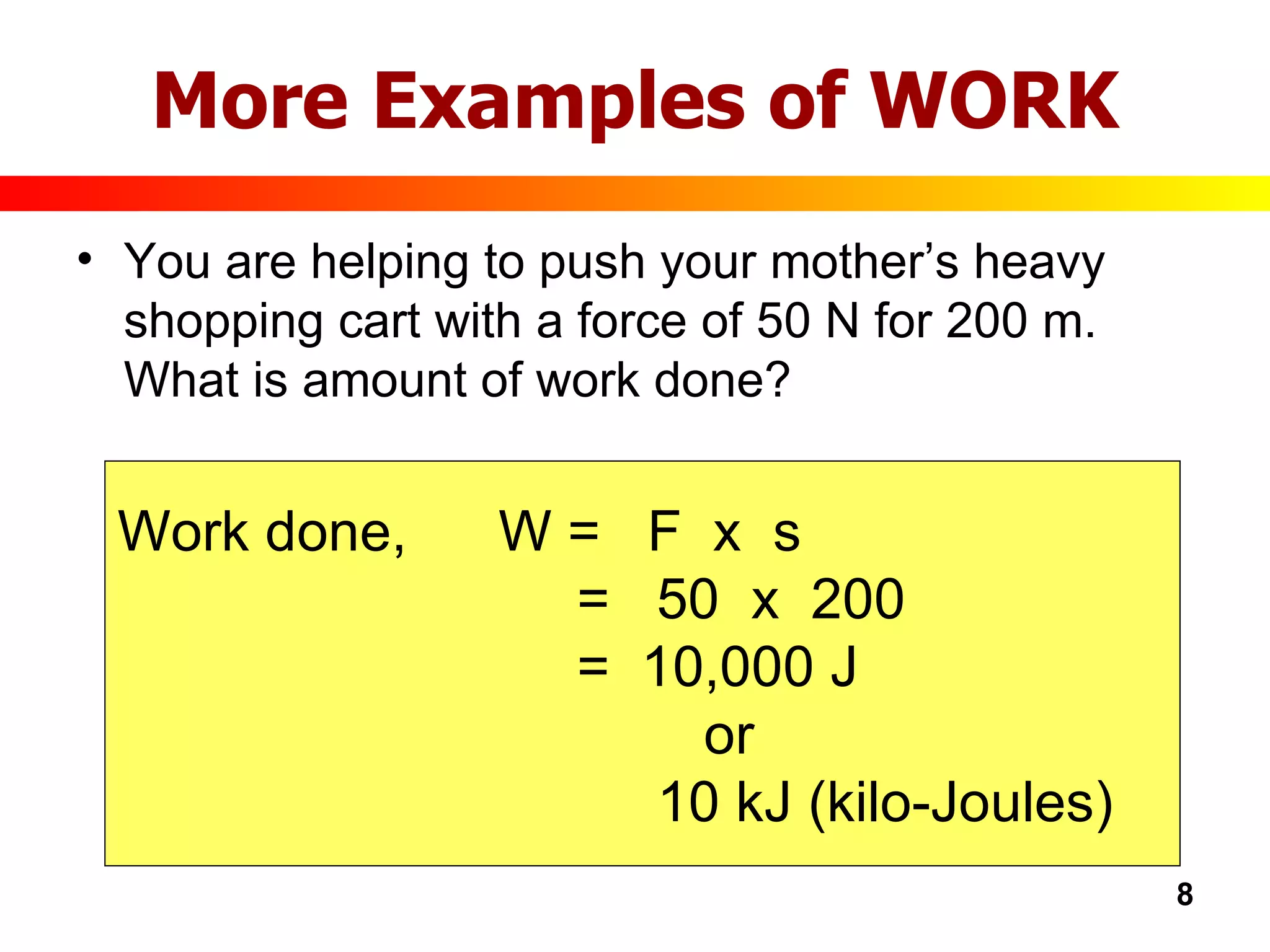 Work and Energy | PPT