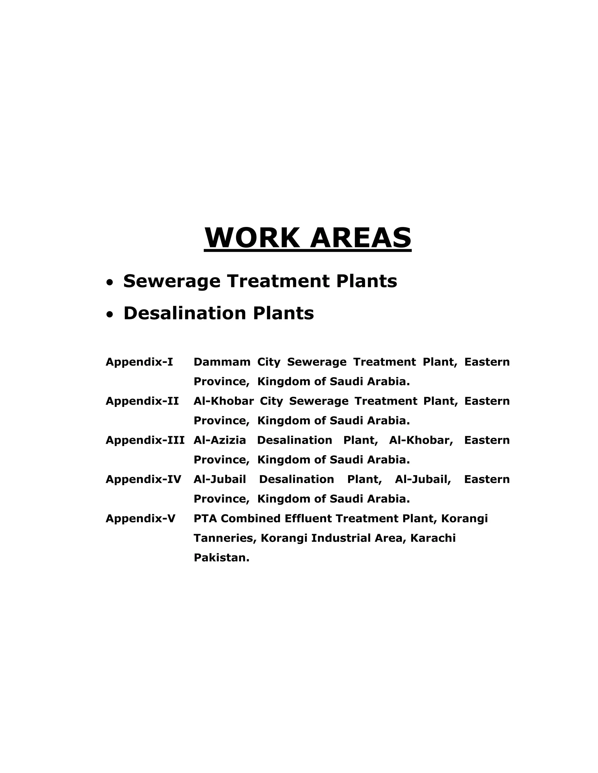 Work Areas App I | PDF