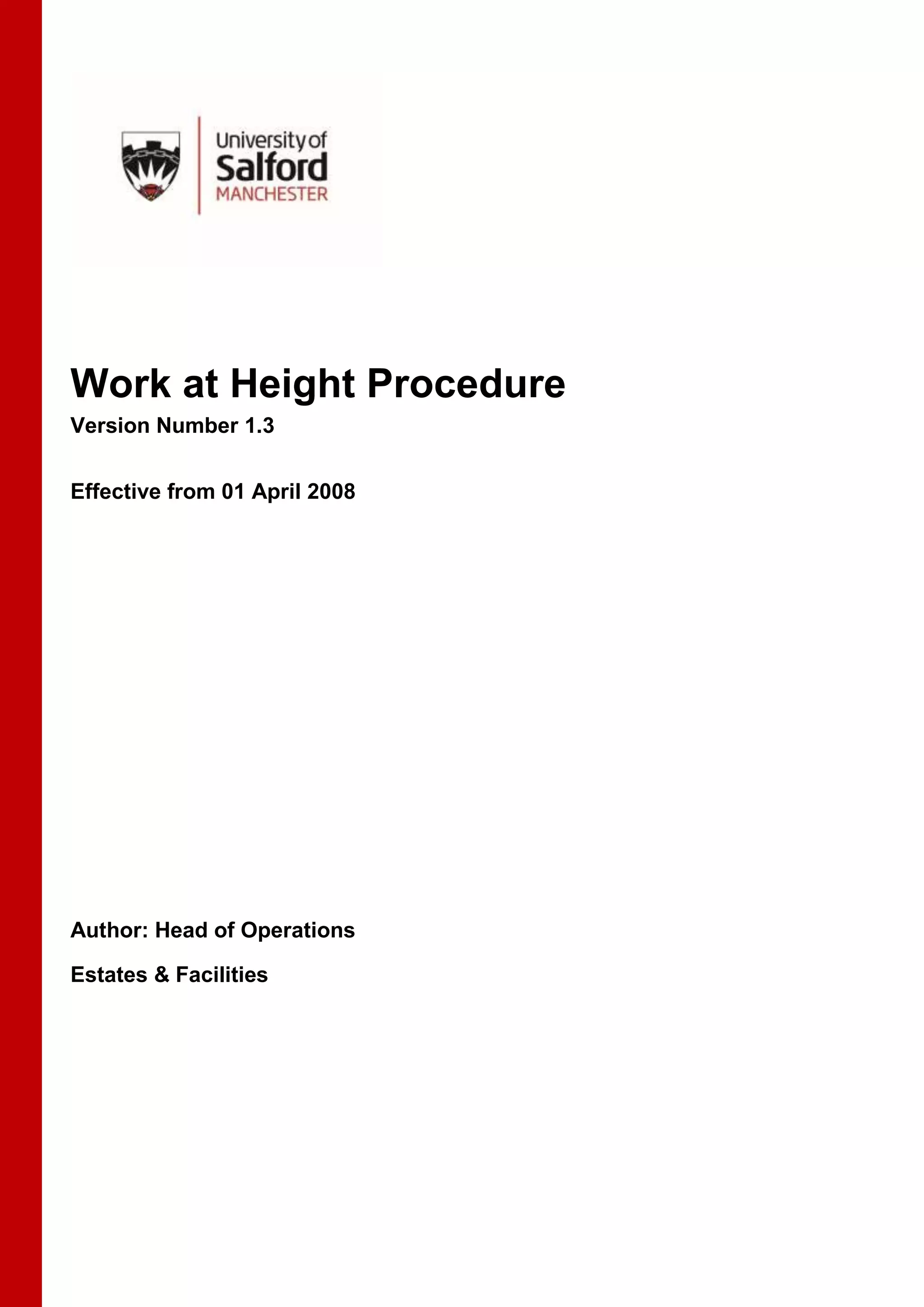 Work at-height-procedure-aug-2017-v1.3 | PDF