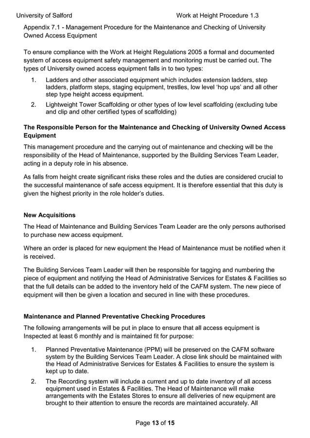 Work at-height-procedure-aug-2017-v1.3 | PDF