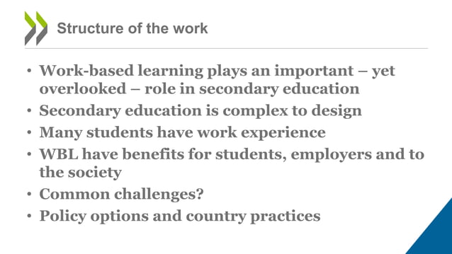 Work based learning in schools | PPTX