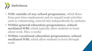 Work based learning in schools | PPTX