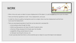 Work-energy-and-power PHYSICS SCIENCE BSIT | PPTX | Physics | Science