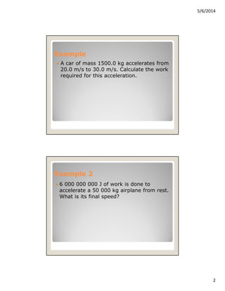 Work energy theorem ppt | PDF