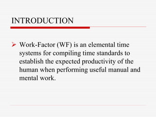Work factor-Anant Patel | PPT