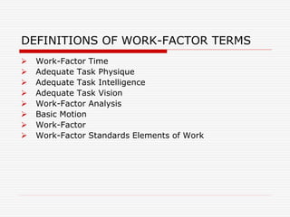 Work factor-Anant Patel | PPT