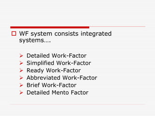Work factor-Anant Patel | PPT