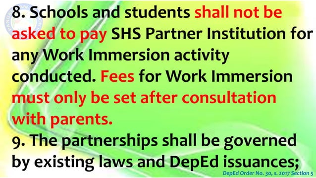 WORK-IMMERSION-GUIDELINES-for-Students.pptx | Professional School ...