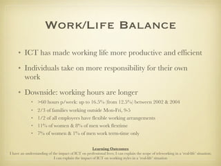 Work Life Balance & Flexibility | PPT