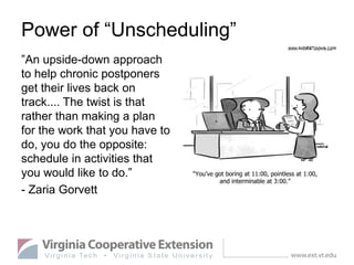 Work Life Jenga and Unscheduling | PPTX