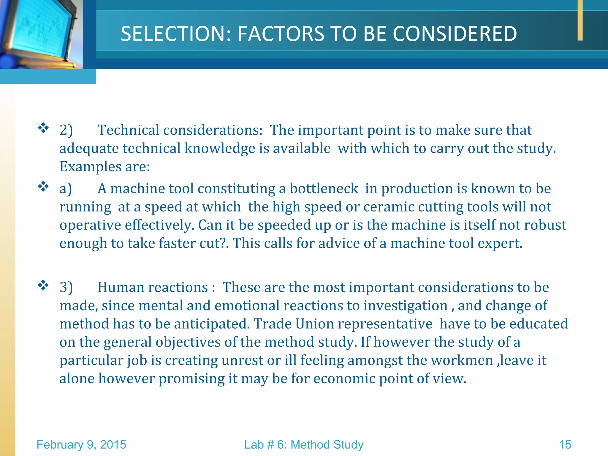 Work Study- Methods Study | PPT
