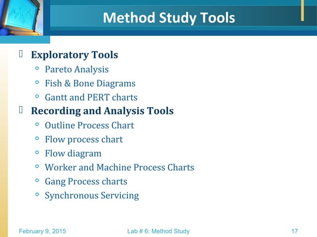 Work Study- Methods Study | PPT | Mechanical and Industrial Engineering ...