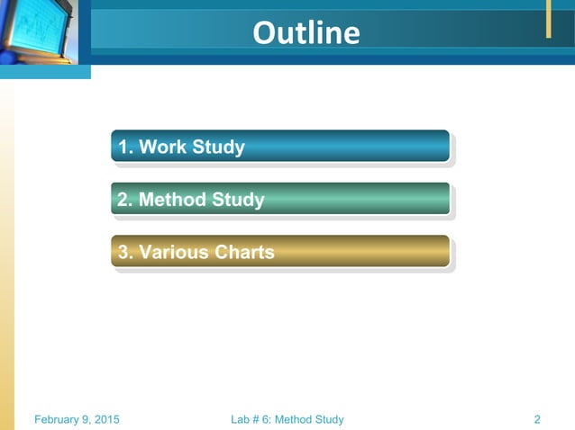 Work Study- Methods Study | PPT | Mechanical and Industrial Engineering Industry | Industries