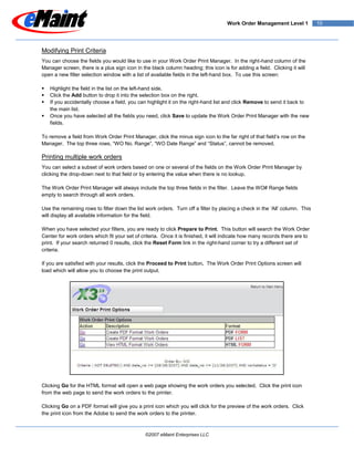 Work Order Level 1 | PDF