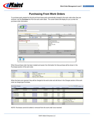 Work Order Level 1 | PDF