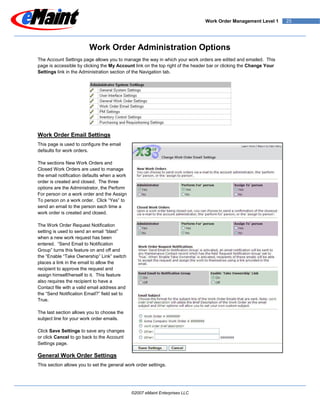 Work Order Level 1 | PDF