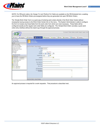 Work Order Level 1 | PDF