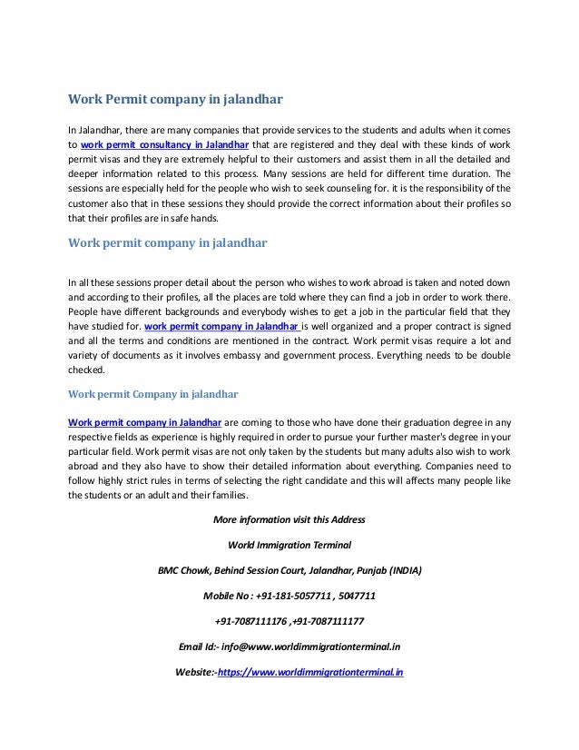 Work Permit company in jalandhar work-permit-company-in-jalandhar