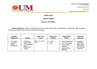 Work plan-for-gorups | DOCX