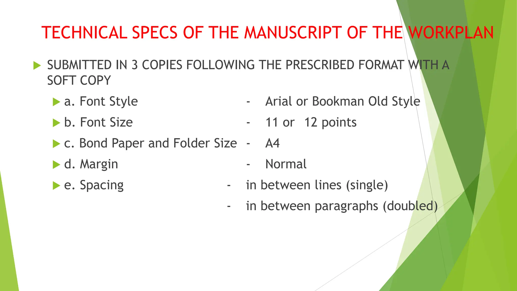 Powerpoint Presentation on the different parts of a workplan | PPT