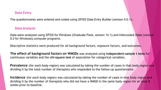 Work related musculoskeletal disorders in physical therapists | PPT