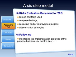 Work-related Stress assessment : an organizational approach | PPT