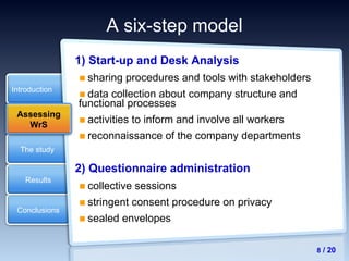 Work-related Stress assessment : an organizational approach | PPT