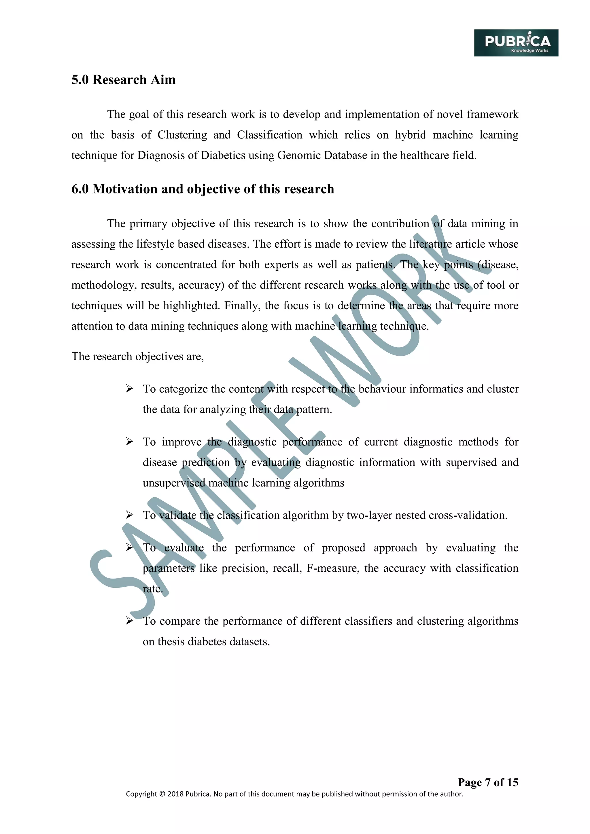 Work Sample of Research Proposal | PDF