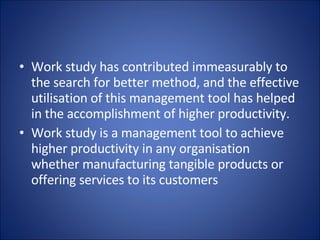 Work Study | PPT