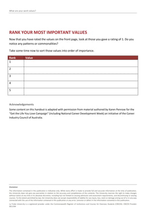 Work values | PDF