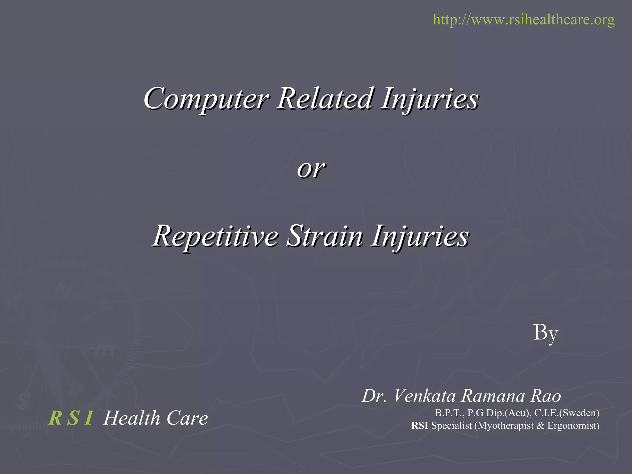 work & wellness ( RSI Presentation) | PPT