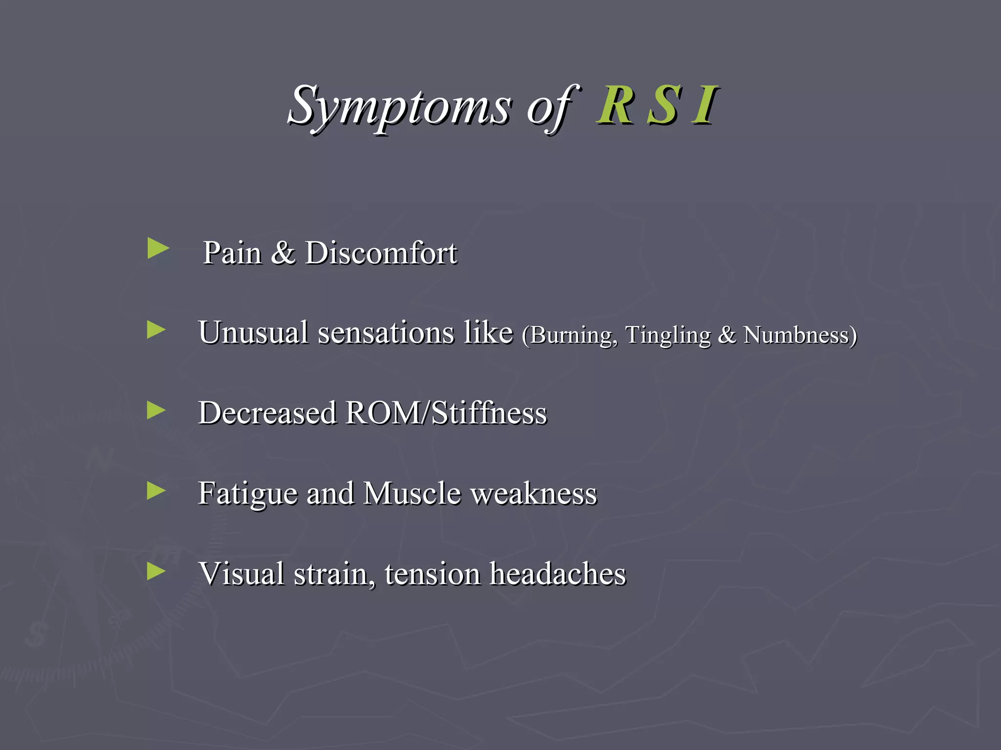 work & wellness ( RSI Presentation) | PPS | Physical Therapy | Wellness