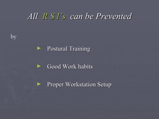 work & wellness ( RSI Presentation) | PPS | Physical Therapy | Wellness
