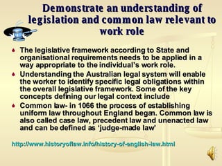 Work Within A Legal And Ethical Framewok | PPT