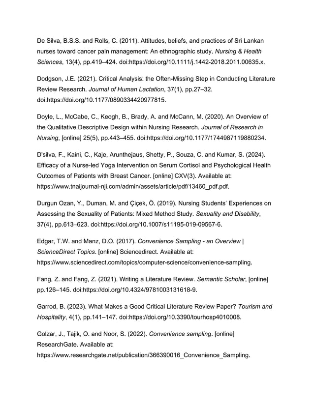 Sample Research project, done for a uni student | PDF