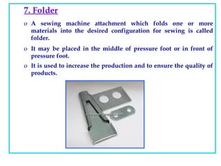 Work aids of sewing machines | PPT