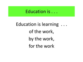Work and Education | PPTX