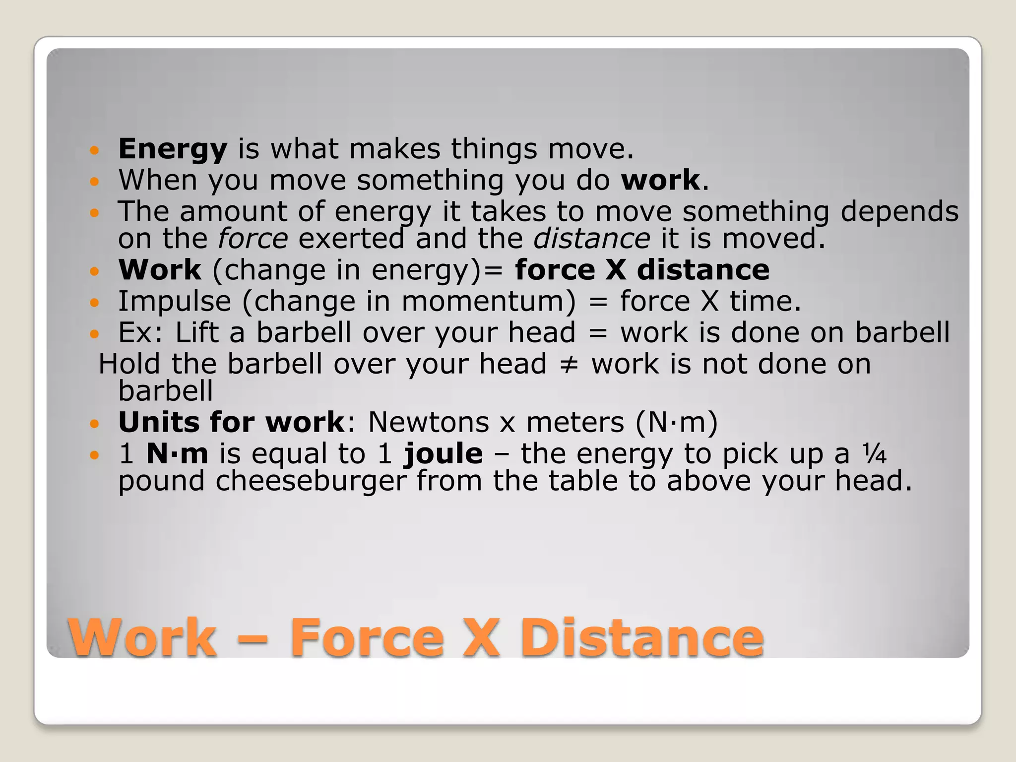 Work And Energy | PPTX