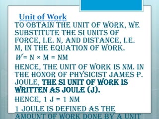 Work and energy | PPT