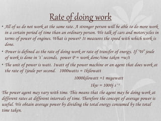 Work and energy | PPTX