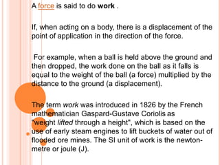 Work and energy | PPTX