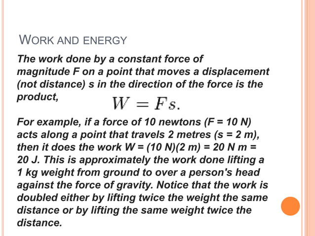 Work and energy | PPTX