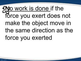 Work and energy | PPTX
