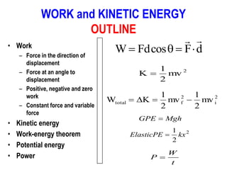 Kinetic Energy Formula And Work