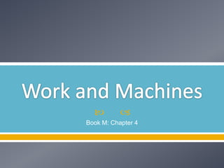 Work and Machines | PPTX
