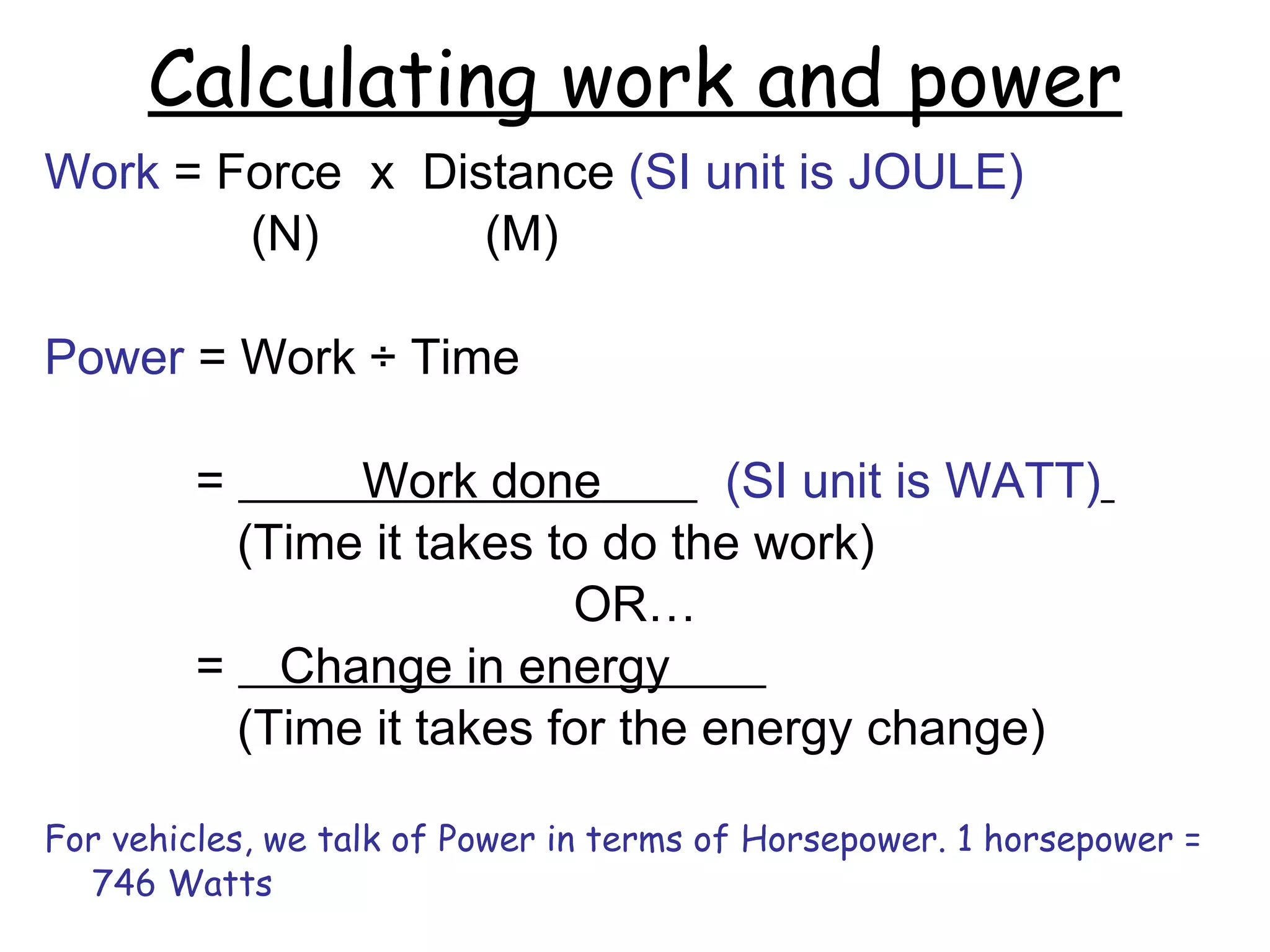 Work and power | PPT