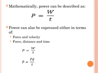 WORK and POWER discussion for grade 8 students | PPTX