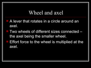 Work and simple machines | PPT
