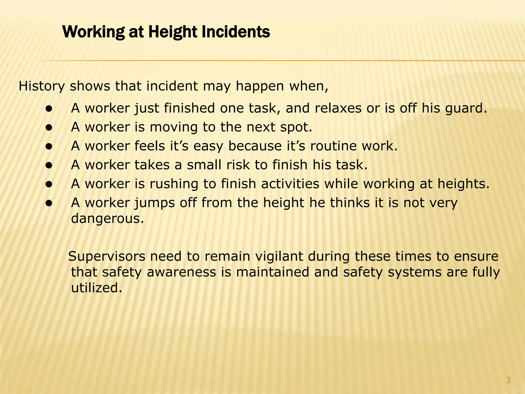 Work at height. The basic needs. | PDF